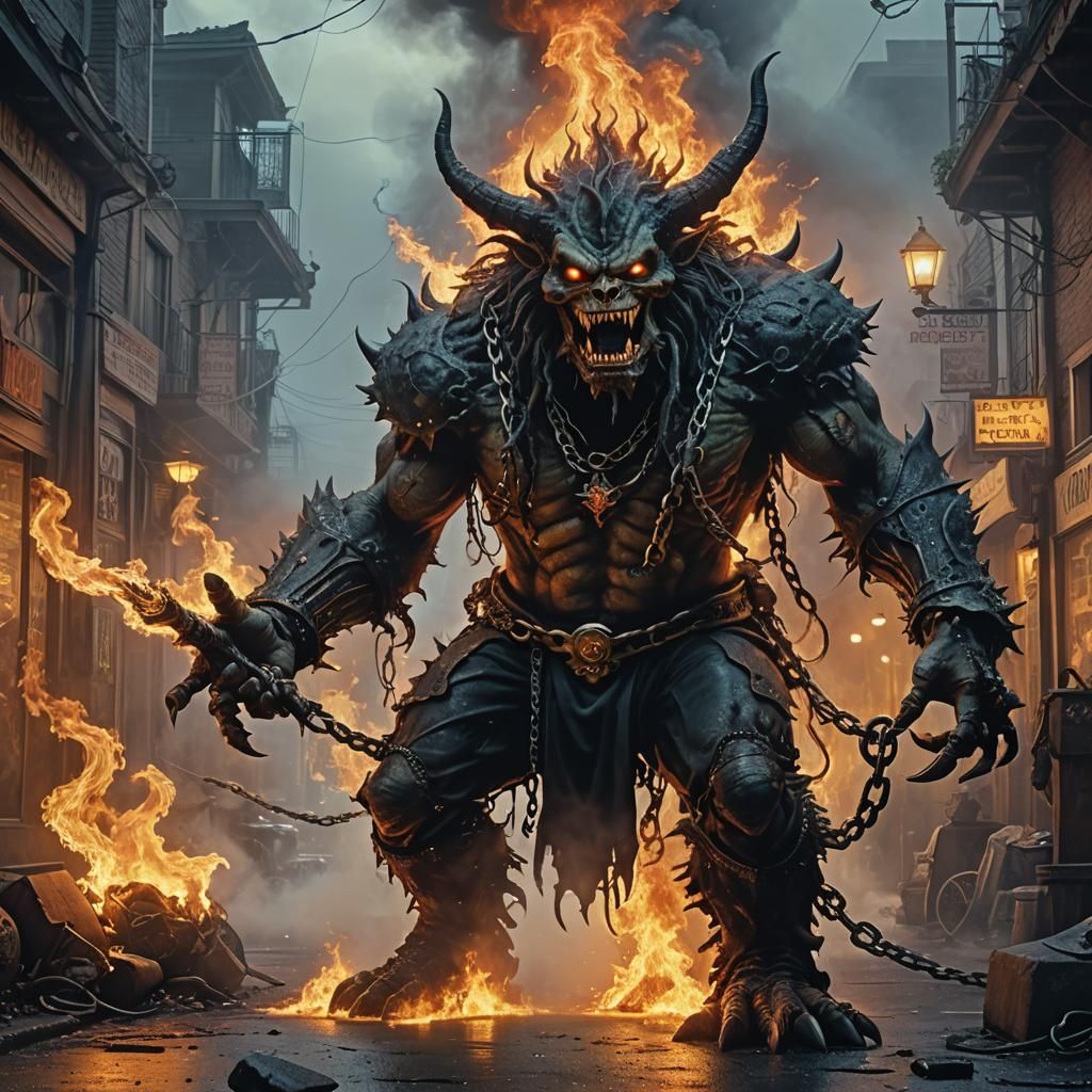 Flaming Creature from Grak - AI Generated Artwork - NightCafe Creator