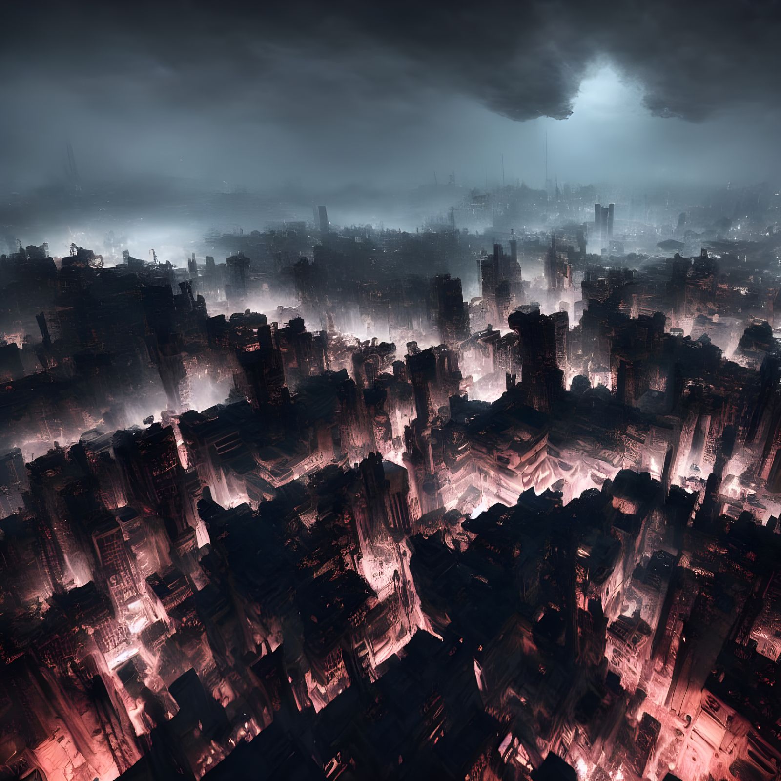 UNDERGROUND CITY OF DREAMS 🖤 ️‍🔥🌃 intricately detailed, hyperdetailed ...