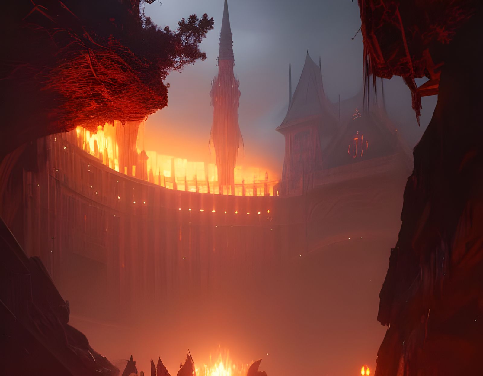 The entrance to Hell a masterpiece, 8k resolution, dark fantasy concept ...