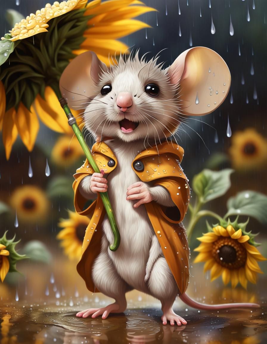 A Sunflower to Keep off the Rain- Daily challenge #403 - NightCafe