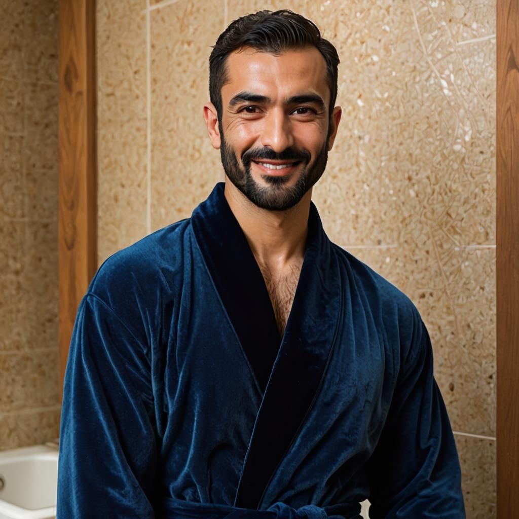 Ibrahim, a handsome Egyptian Arab with black hair and beard - AI ...