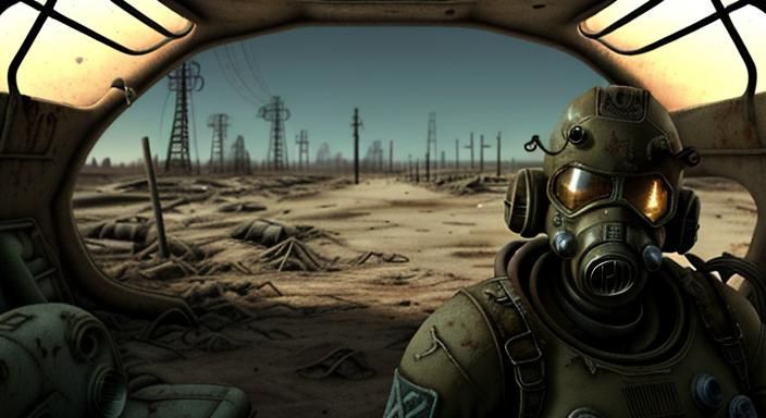 Fallout style sandy wasteland - AI Generated Artwork - NightCafe Creator