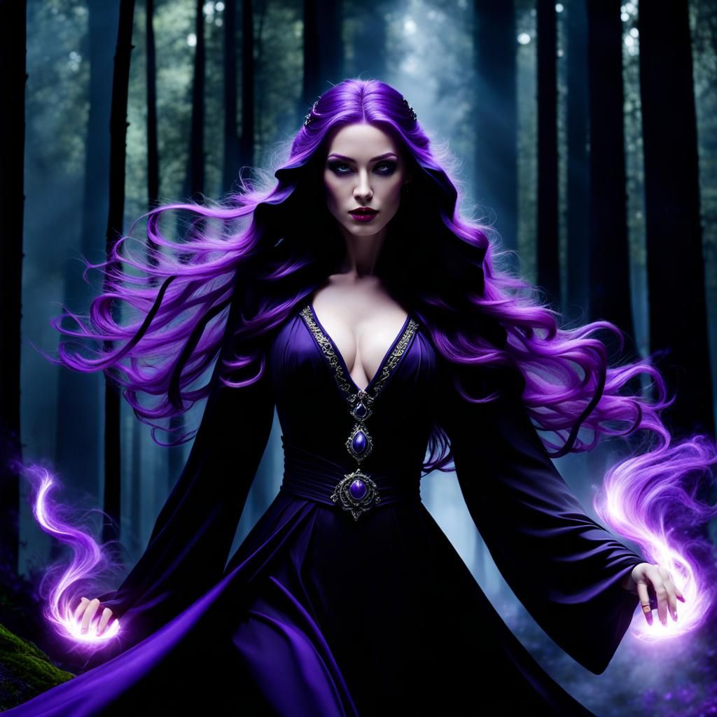 Witch of Violet - AI Generated Artwork - NightCafe Creator