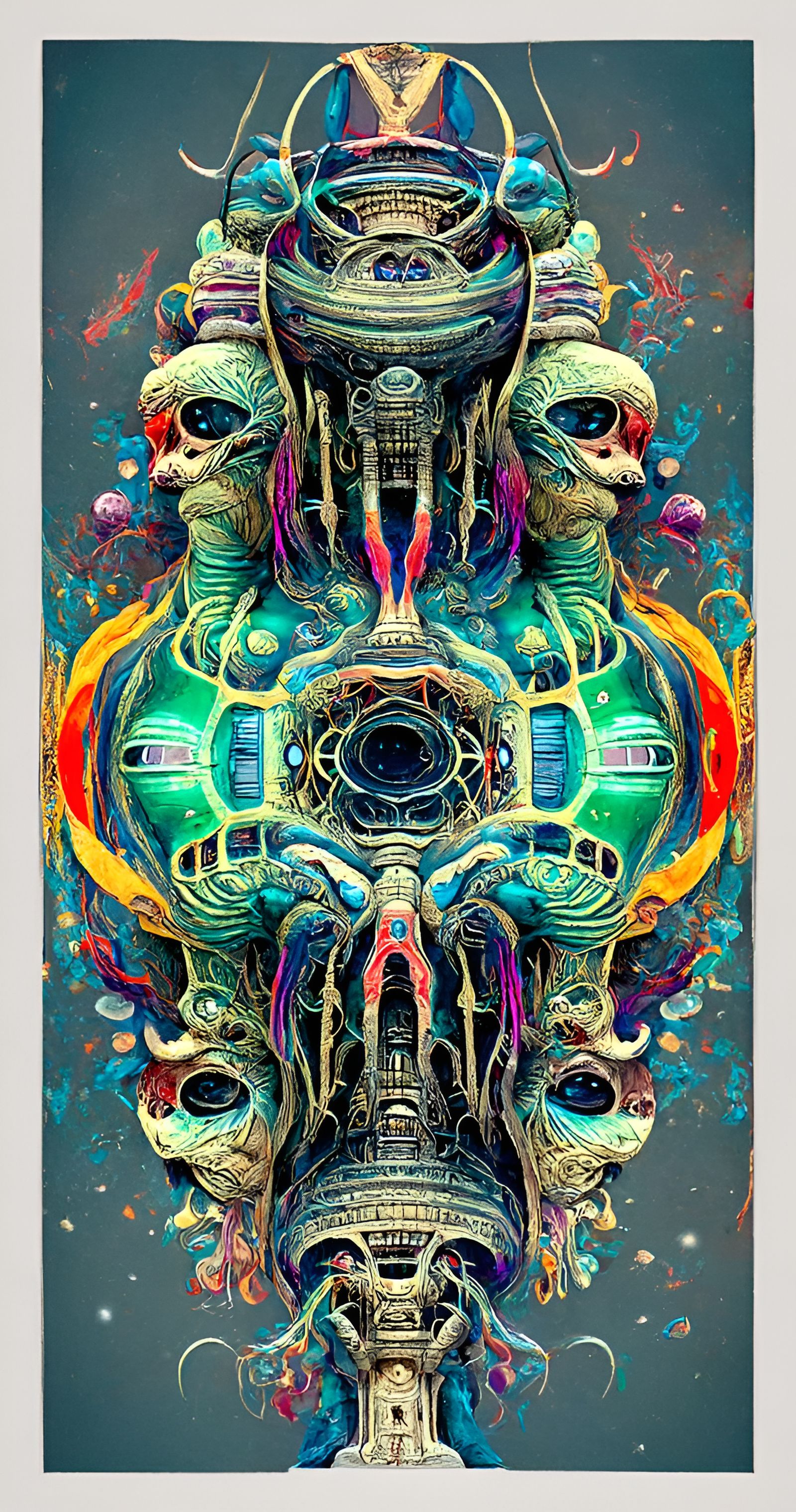 Alien Totem Pole - AI Generated Artwork - NightCafe Creator