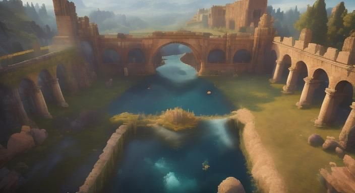 Ancient Rome, Roman mythology, landscape, aqueduct area, water ...