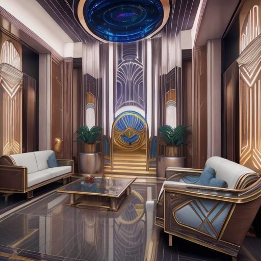 Art deco home - AI Generated Artwork - NightCafe Creator