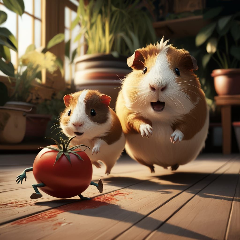 Master Tomato Hunter Teaching his Appentice - AI Generated Artwork ...