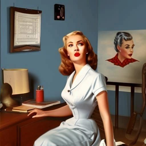 Classic Secretary - AI Generated Artwork - NightCafe Creator