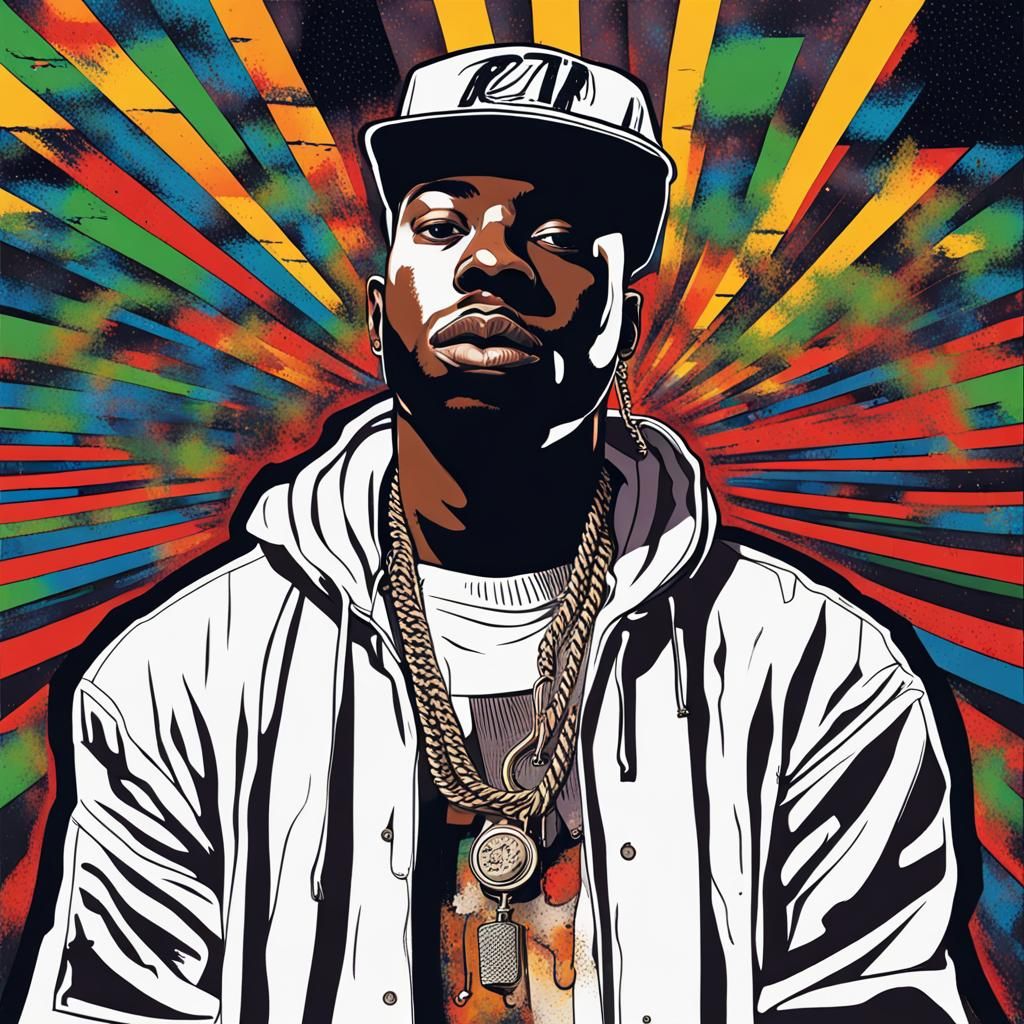 Portrait of rapper "Proof", Art inspired by Neco Ark" - AI Generated ...