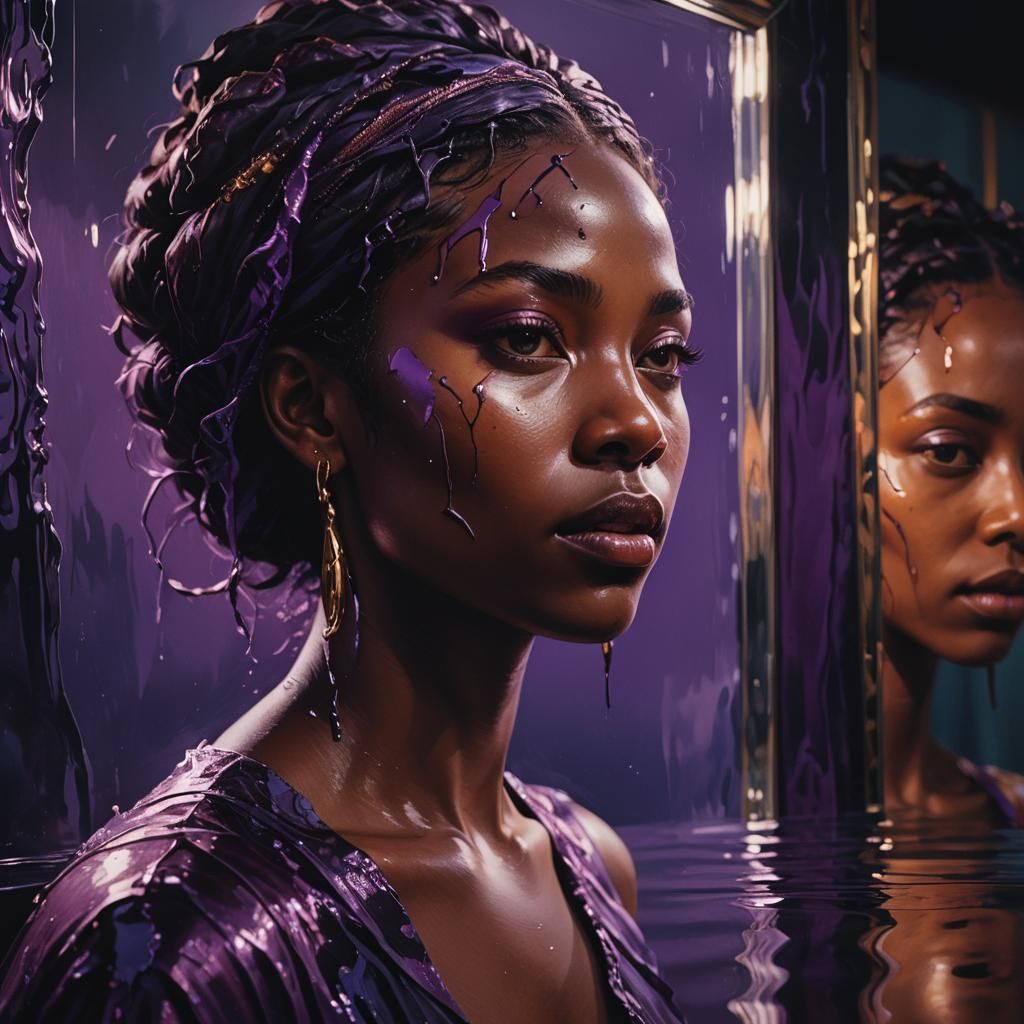 Violet Projection/Reflection - AI Generated Artwork - NightCafe Creator