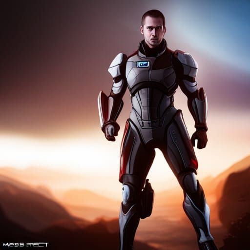 mass effect male commander Shepard - AI Generated Artwork - NightCafe ...