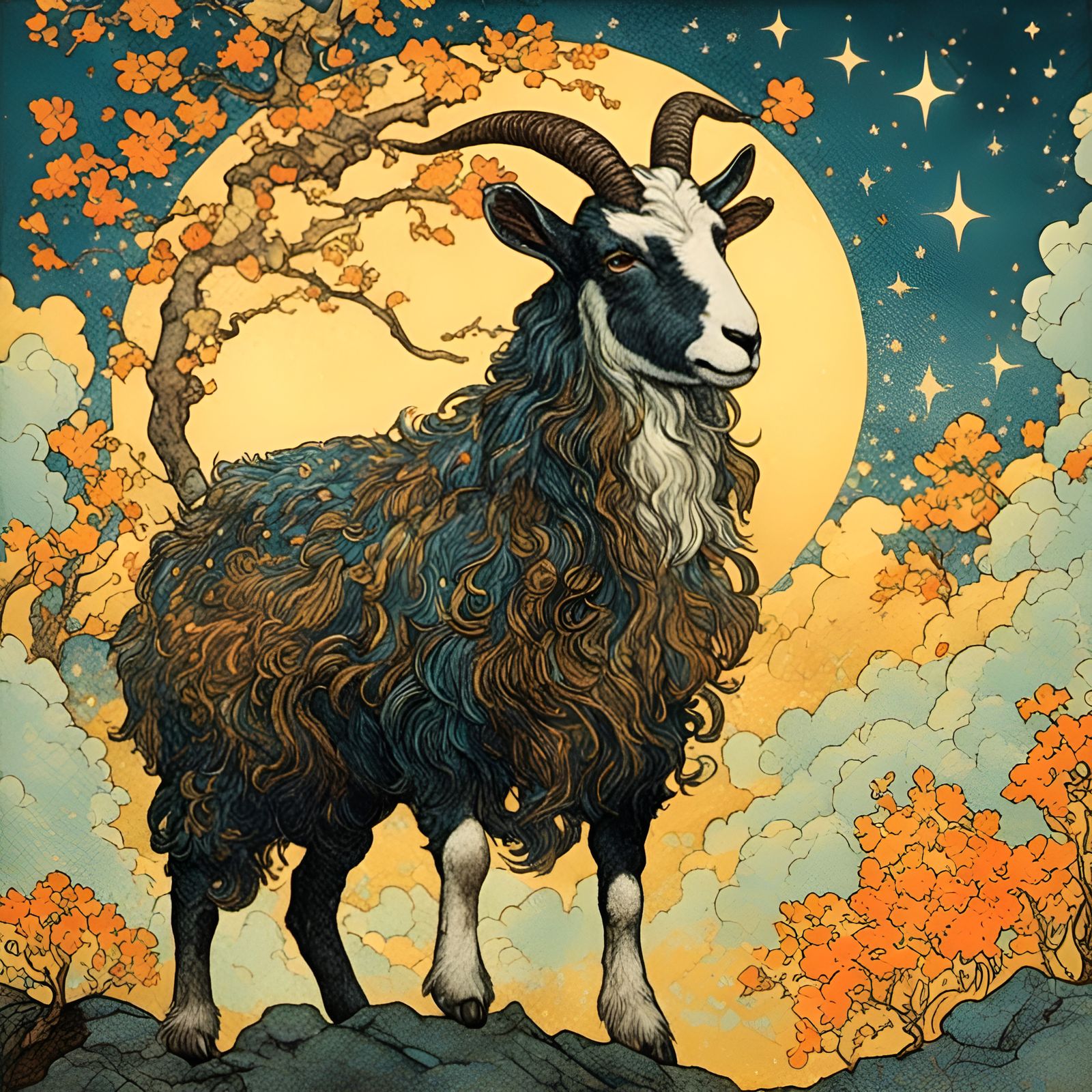 Good Night Goat - AI Generated Artwork - NightCafe Creator