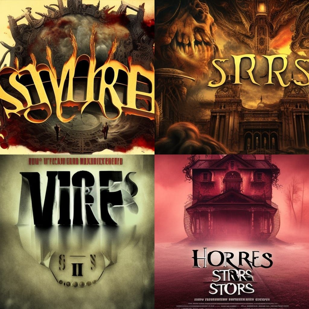 horror stories logo - AI Generated Artwork - NightCafe Creator