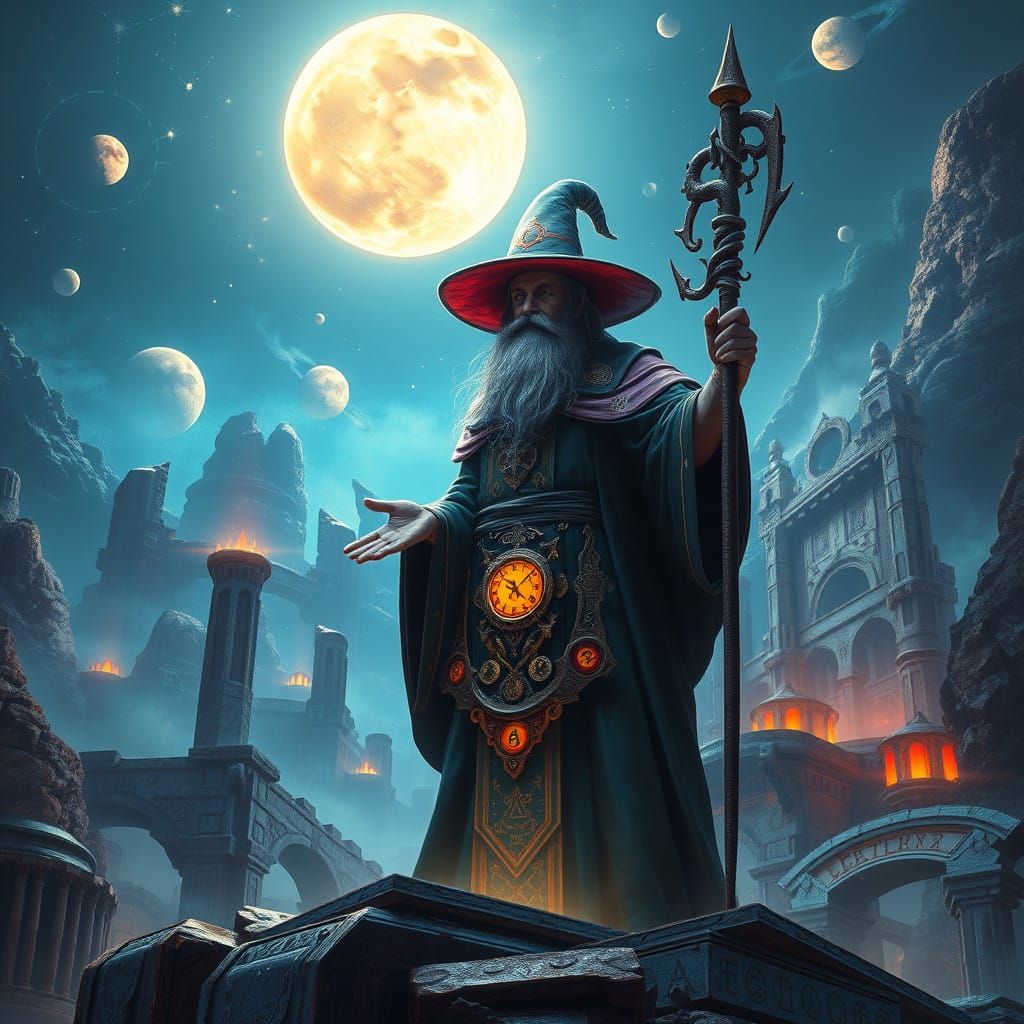 The Wizard of Time - Surreal Wizard of Time Confronts Cosmic...