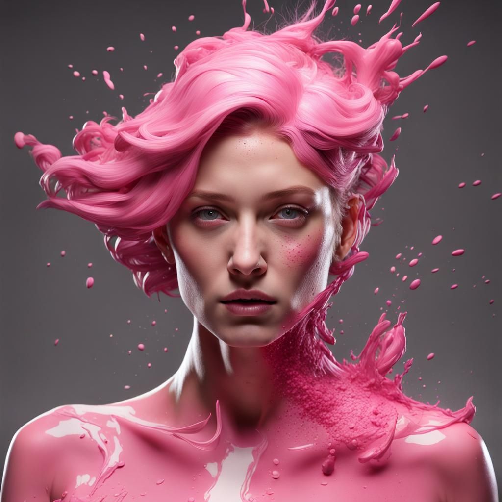 woman in pink - AI Generated Artwork - NightCafe Creator