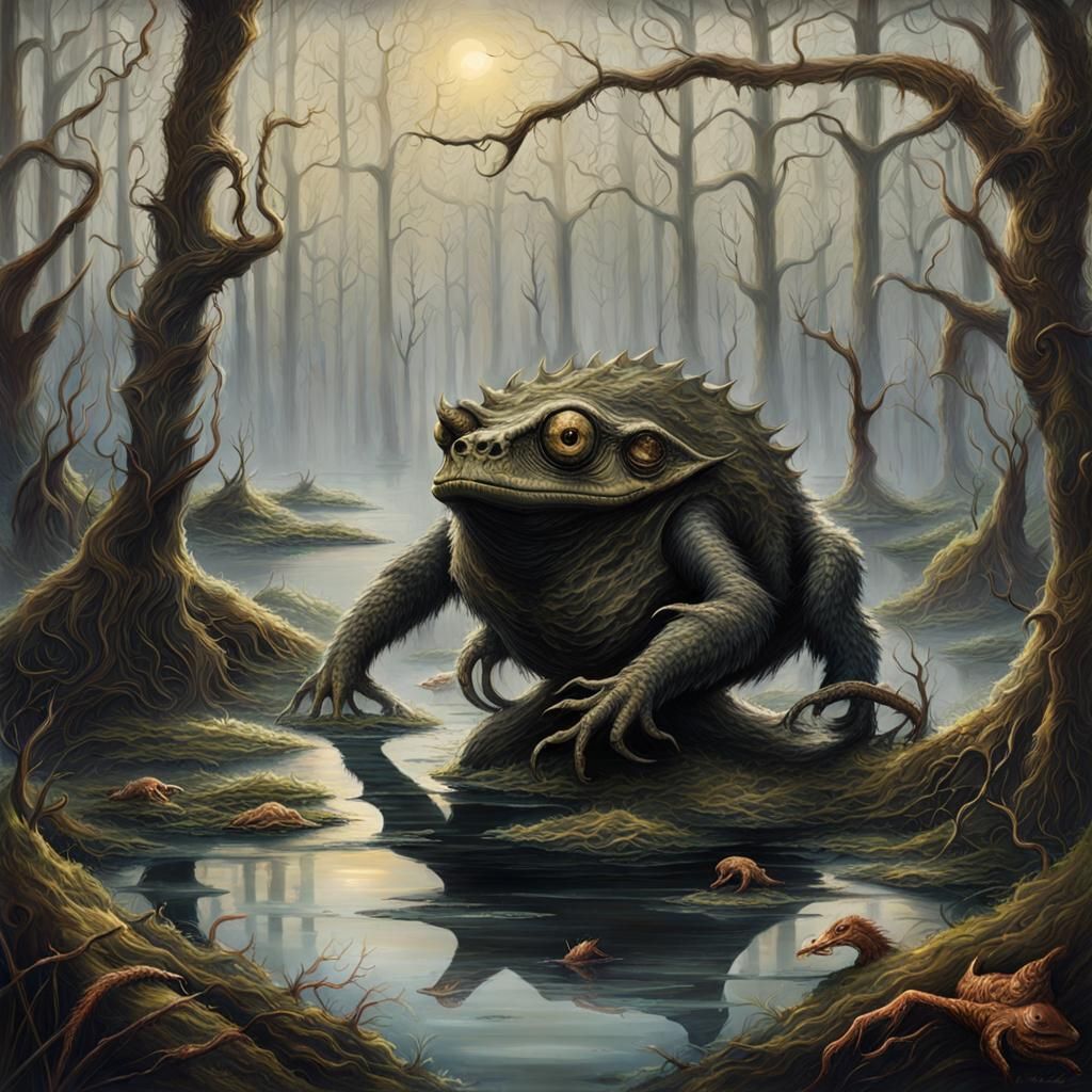 The Swamp Creature - AI Generated Artwork - NightCafe Creator