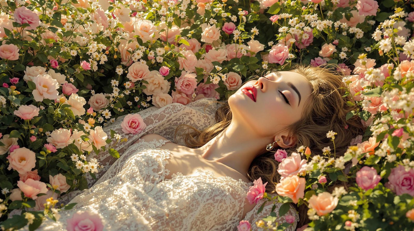 Flower Power Nap - Surreal Floral Dreamscape in Intricate 3D...