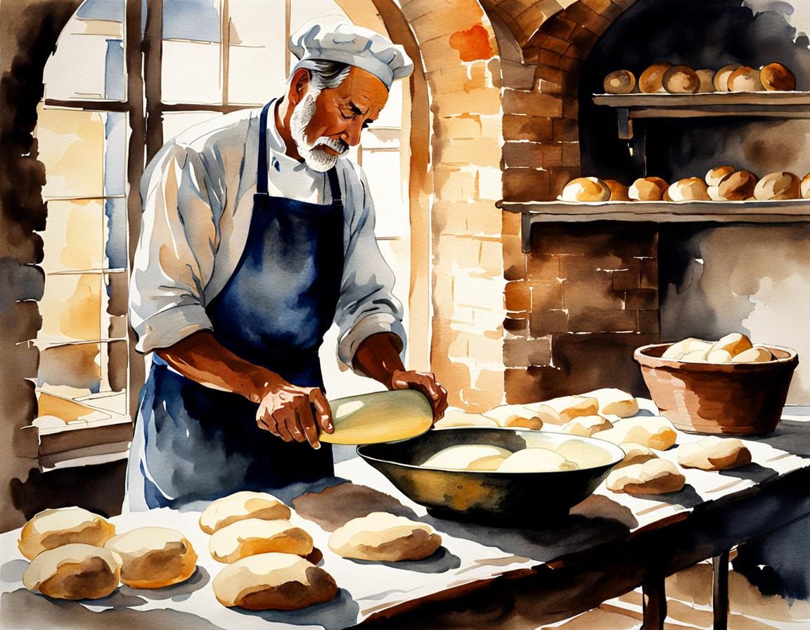 Hard Work Cycle #23 - The old classic baker - AI Generated Artwork ...