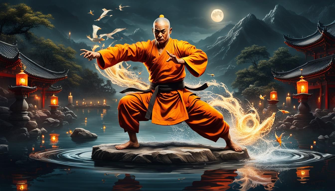 Shaolin monk Master of dynamic - AI Generated Artwork - NightCafe Creator