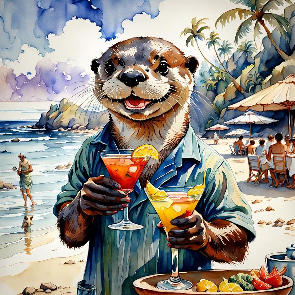 Otters - AI Generated Artwork - NightCafe Creator