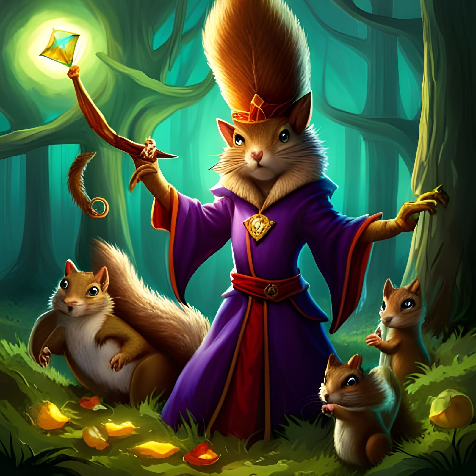 The leader of the Squirrel gang - AI Generated Artwork - NightCafe Creator