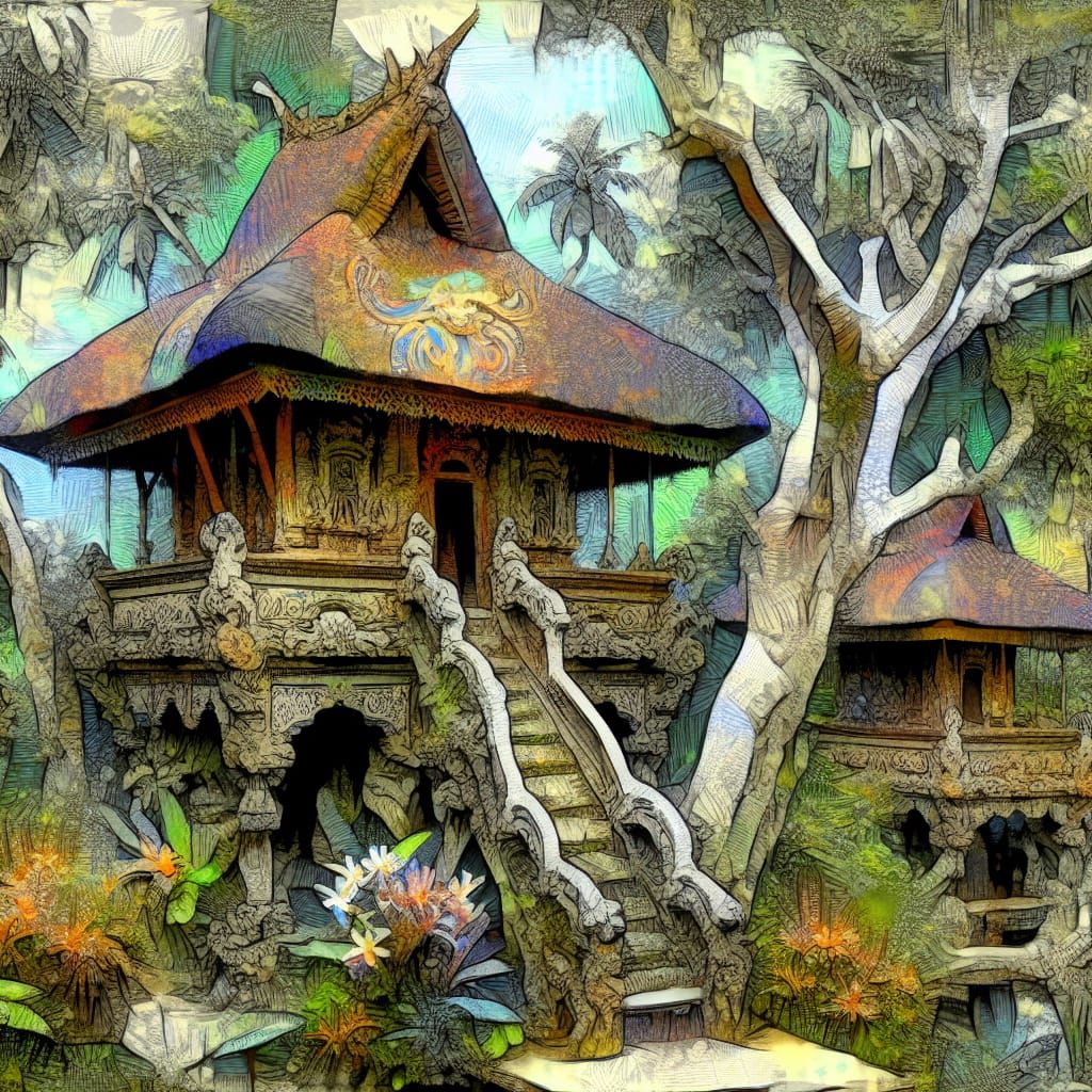 A house in Bali - AI Generated Artwork - NightCafe Creator