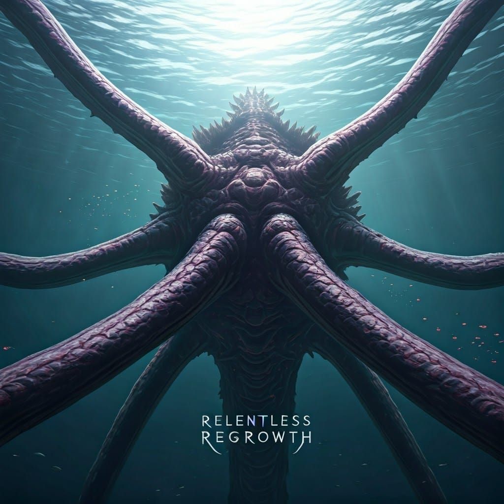 Enormous Sea Creature Rises from the Depths - AI Art