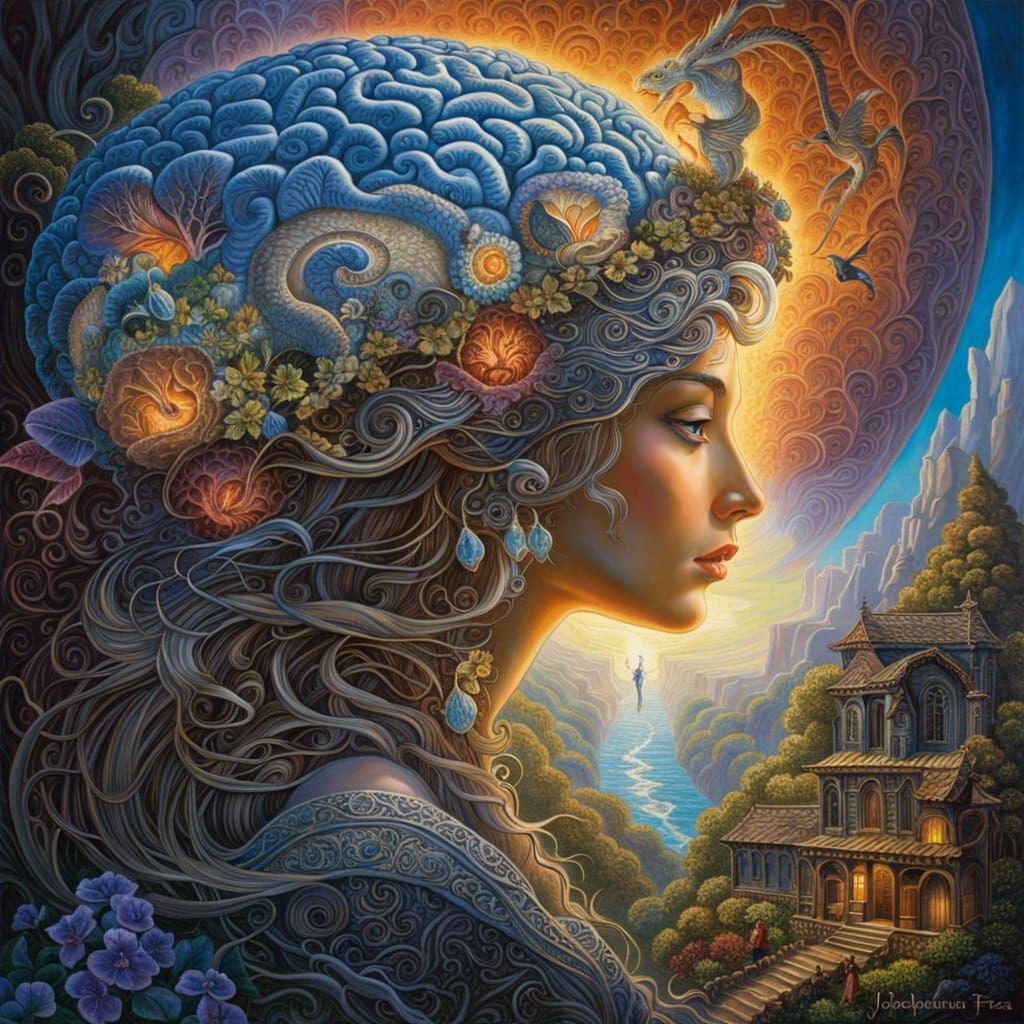 "Brain Damage" by Josephine Wall Kelly Freas Killian Eng: moody ...