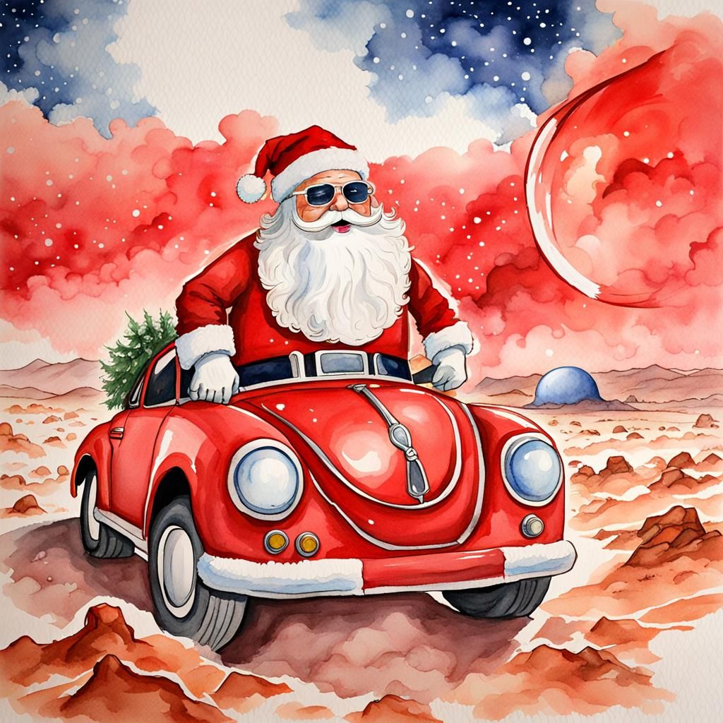 Santa Clause on Mars.. - AI Generated Artwork - NightCafe Creator