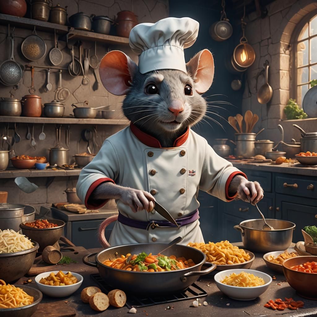remy the rat cooking disney - AI Generated Artwork - NightCafe Creator