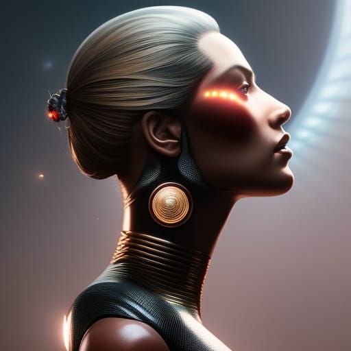 genetically enhanced woman with superhuman intelligence head and ...