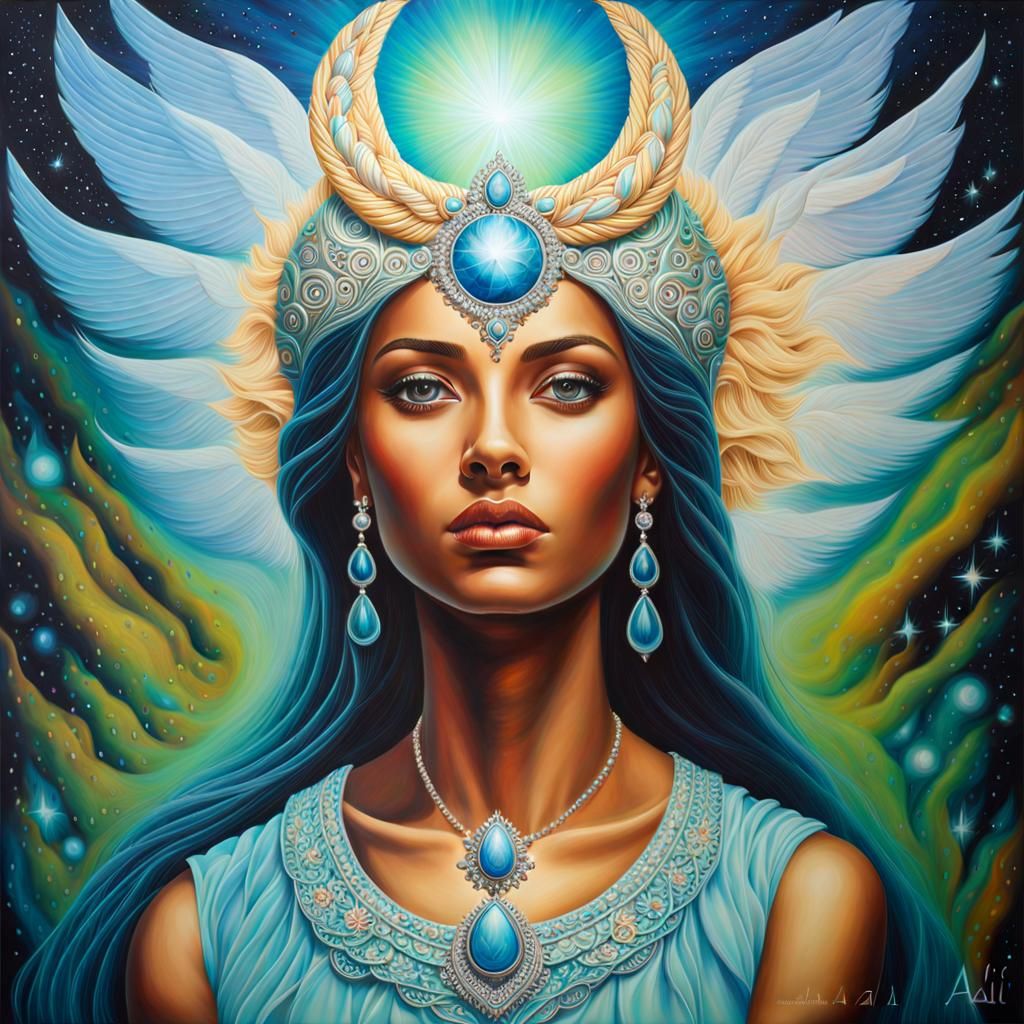 Celestial Soul Goddess - AI Generated Artwork - NightCafe Creator