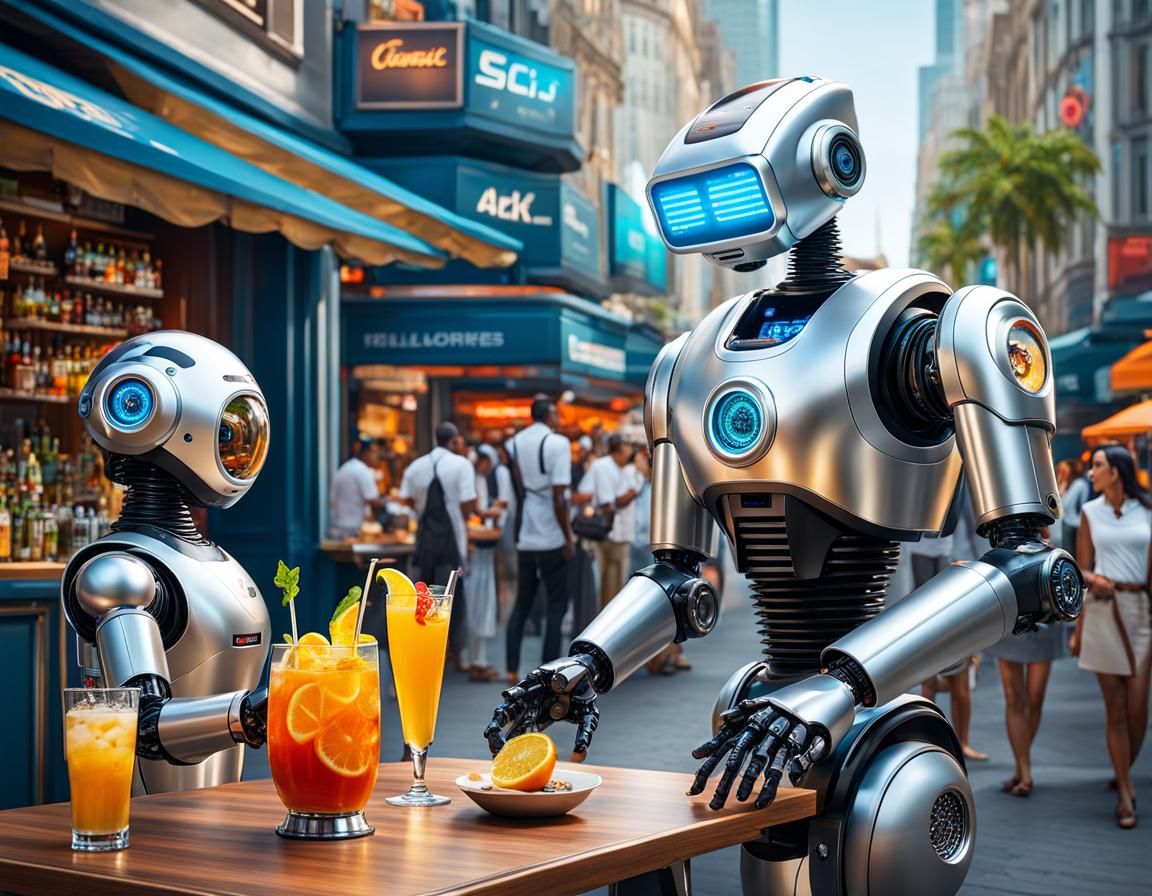 service robots - AI Generated Artwork - NightCafe Creator