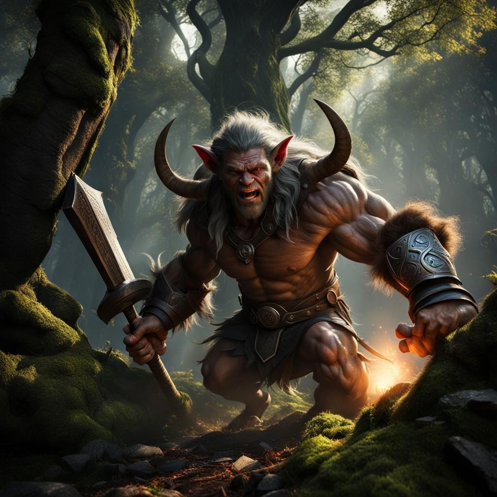 Warrior troll - Epic Troll Battle in Dark Fantasy Art