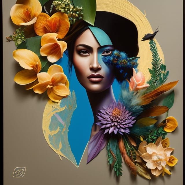 Collage Art Portrait - AI Generated Artwork - NightCafe Creator