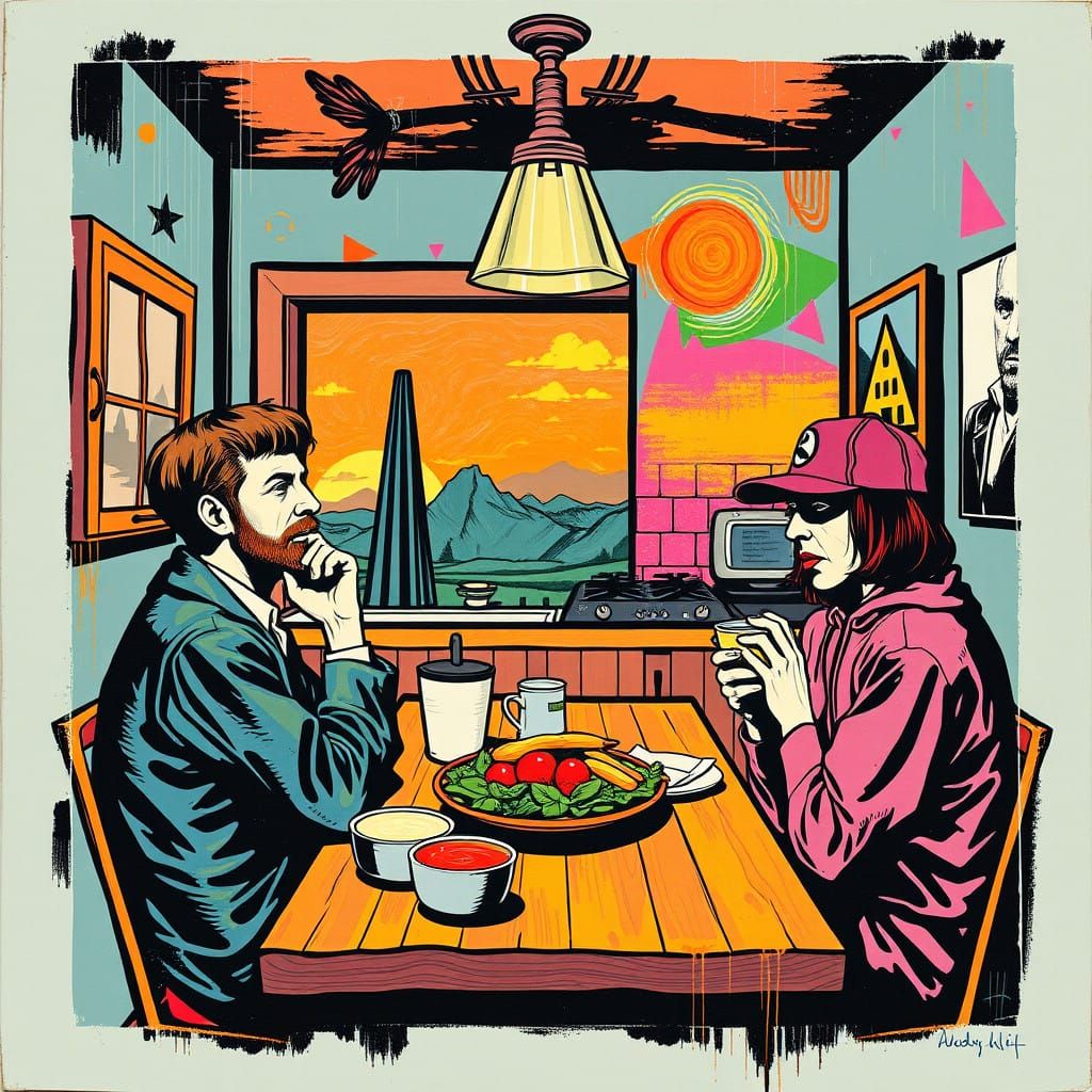 🎈🐶🍝grandmapunk, kitchenpunk, rollingstonespunk, Van Gogh, Claude Monet, Andy Warhol