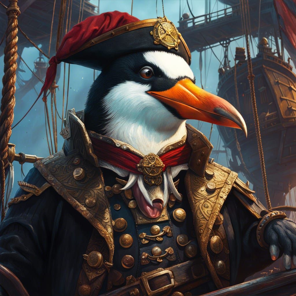 Captain penguin 🐧 - AI Generated Artwork - NightCafe Creator
