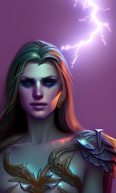 Goddess of Lightning 9 - AI Generated Artwork - NightCafe Creator