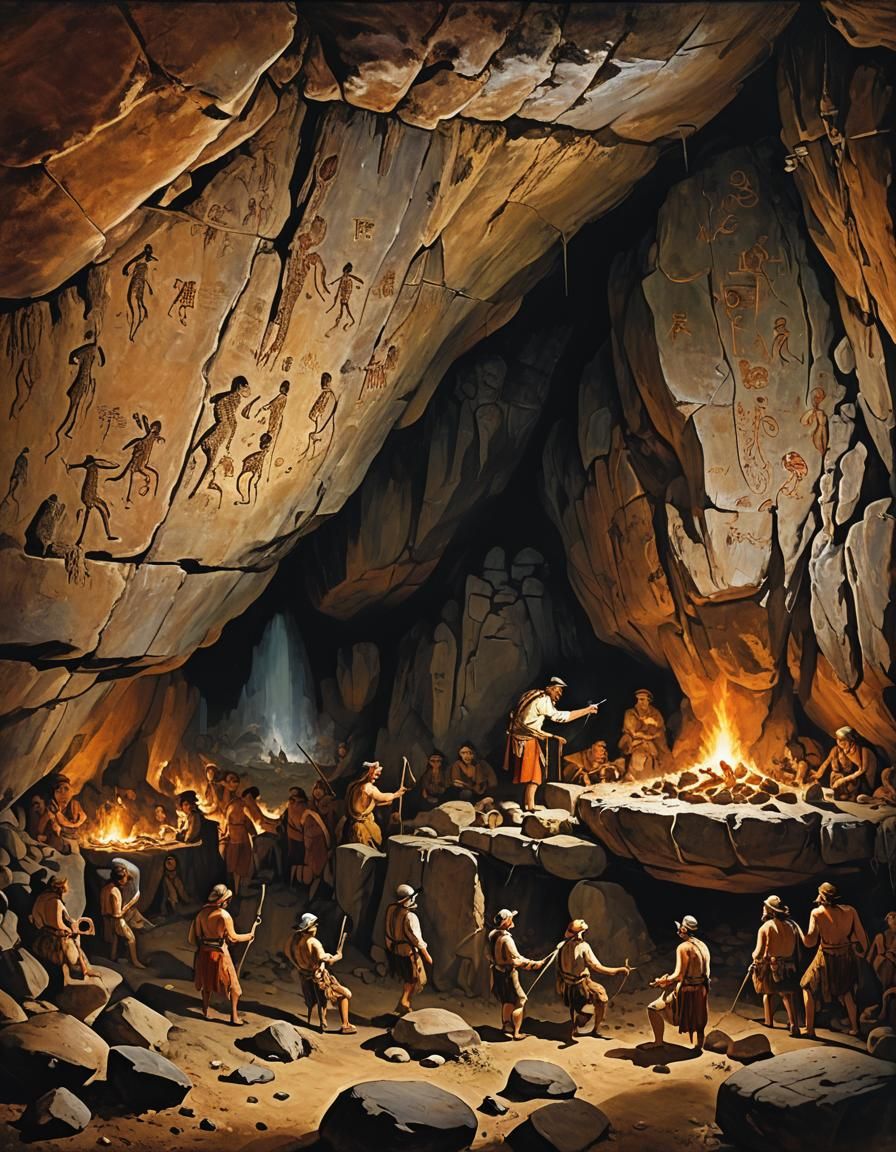 prehistoric cave - AI Generated Artwork - NightCafe Creator