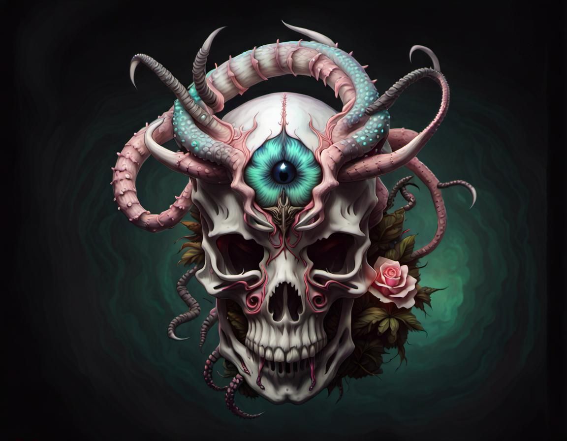THIRD EYE SKULL - AI Generated Artwork - NightCafe Creator