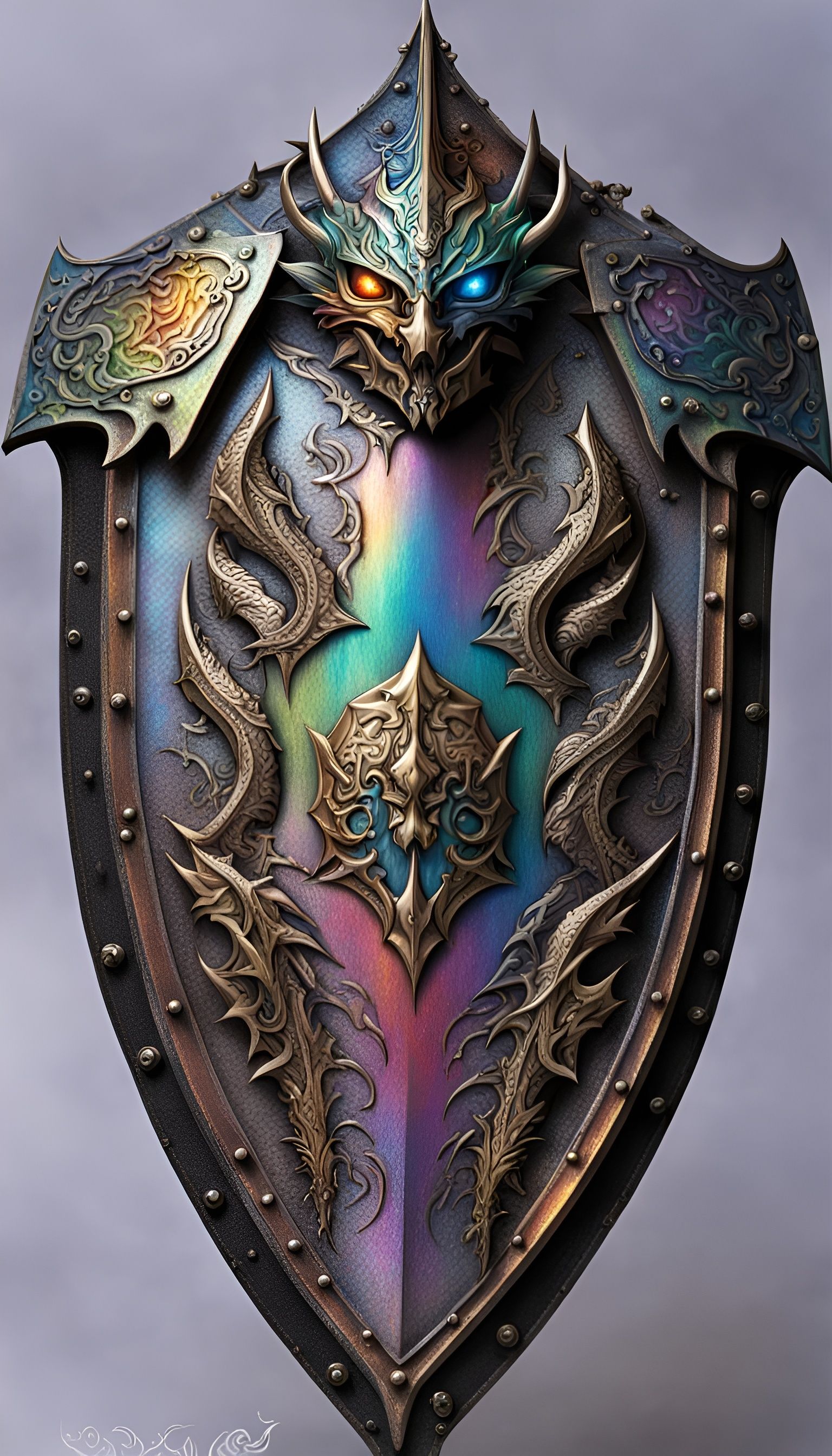 Metal sheild - AI Generated Artwork - NightCafe Creator