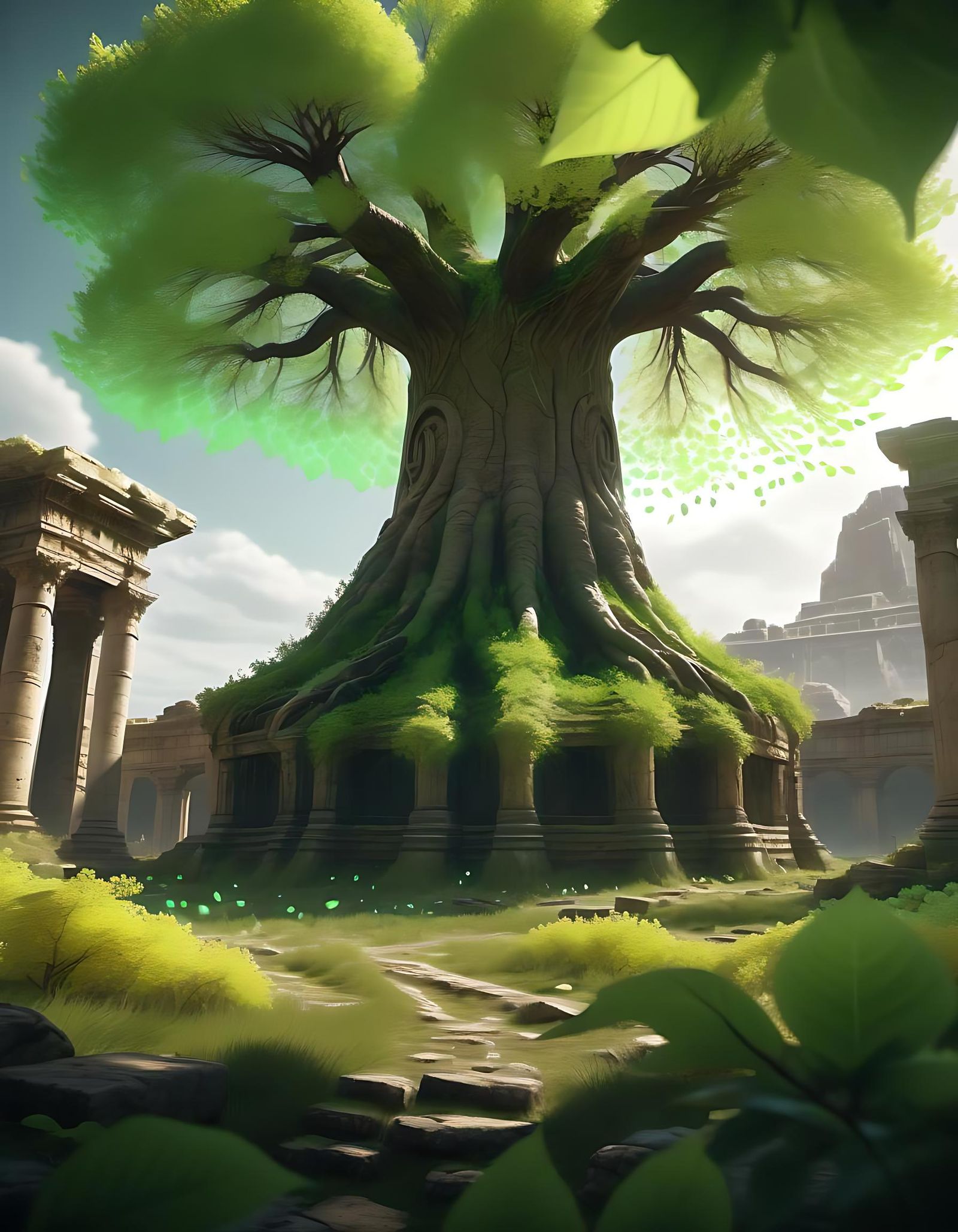 Ancient Erd Tree - AI Generated Artwork - NightCafe Creator