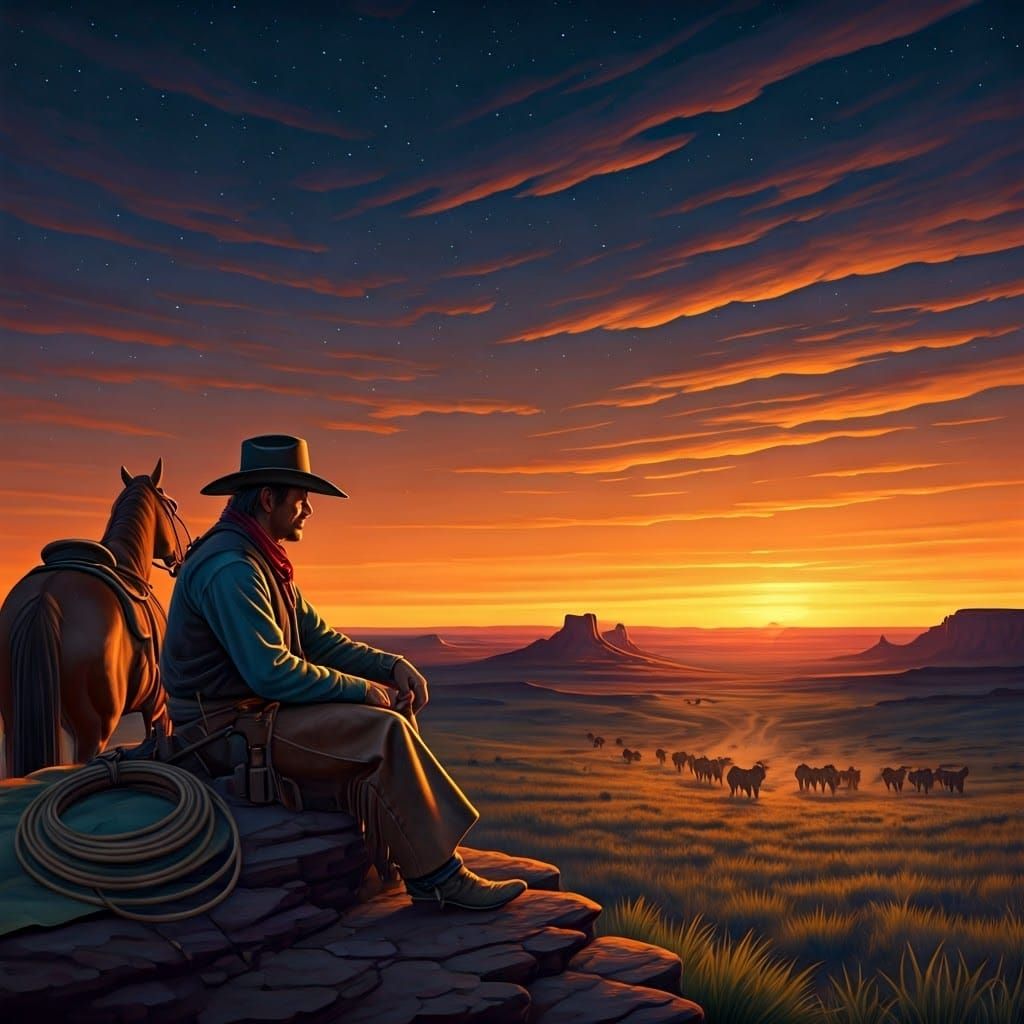 "The Cowboy’s Last Watch" - Surreal Western Cowboy Watches S...