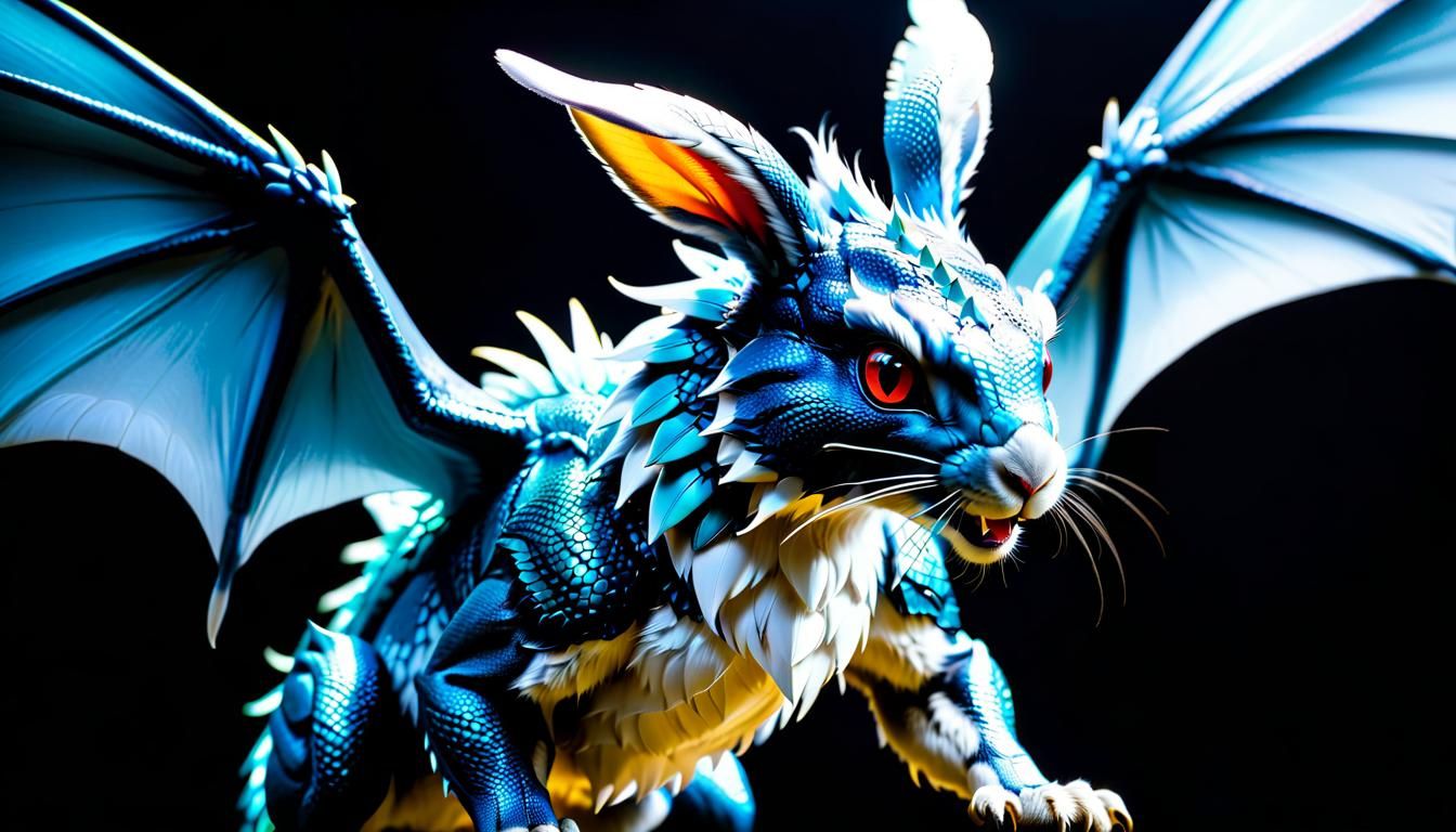 Winged rabbit-dragon hybrid animal - AI Generated Artwork - NightCafe ...
