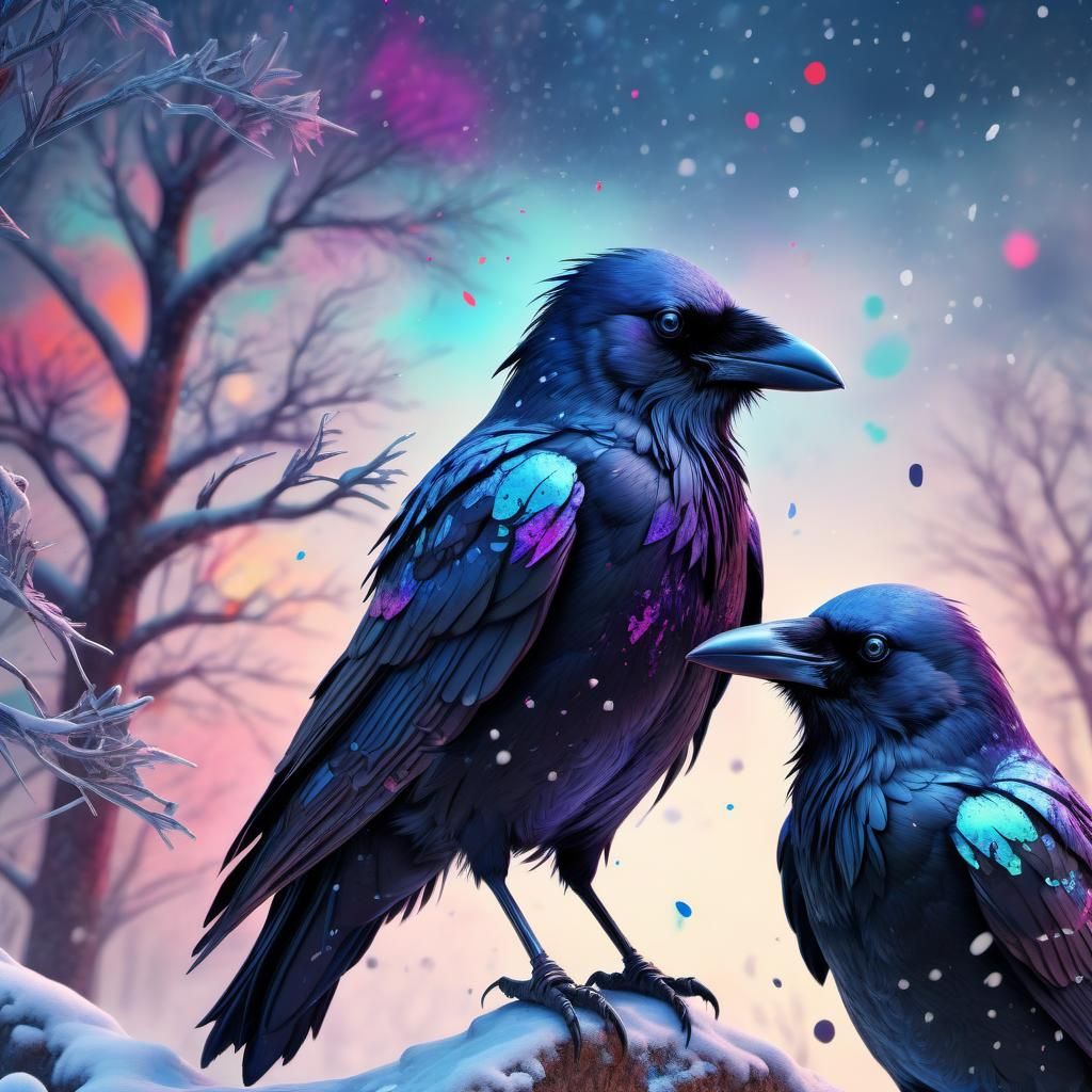 Ravens' Beauty - AI Generated Artwork - NightCafe Creator