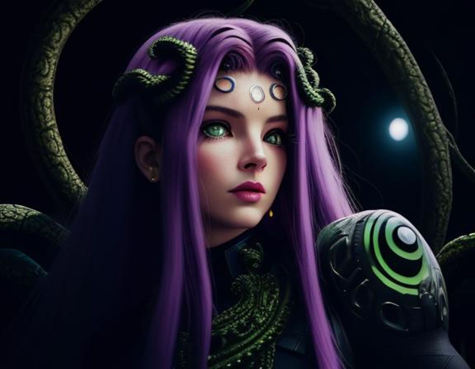 Dana Delany is transformed into Medusa by the jealous Athena. - AI ...