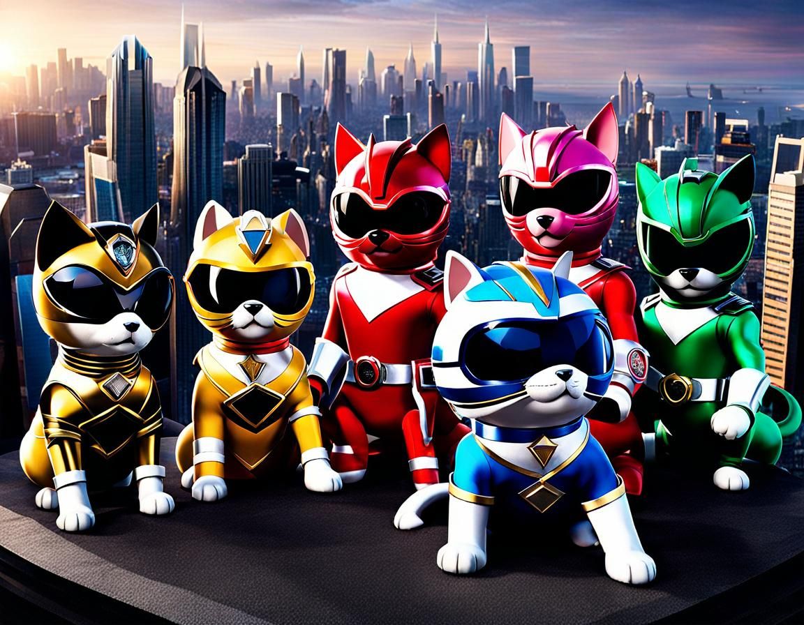 Power Rangers pets - AI Generated Artwork - NightCafe Creator