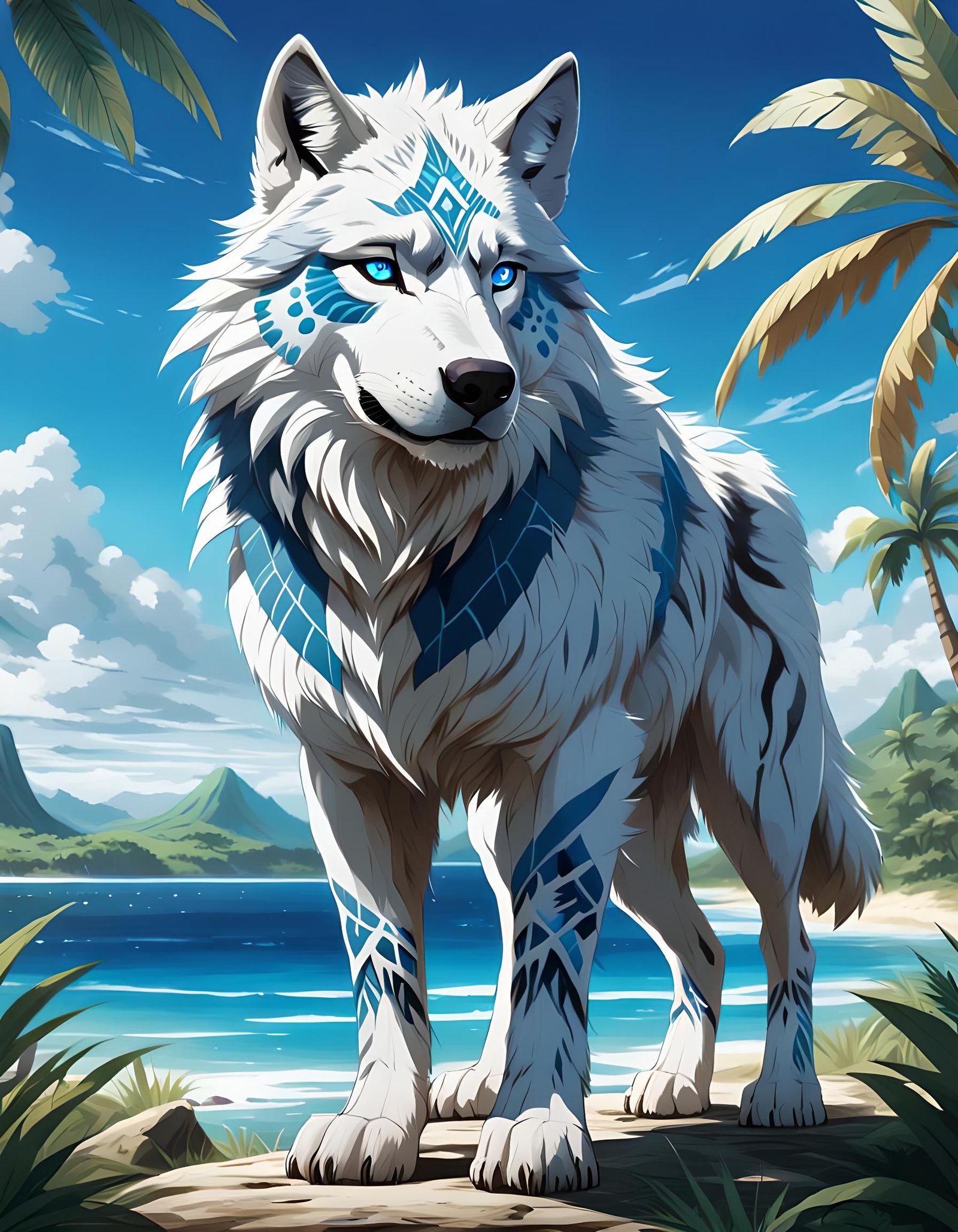 Druid Dire Wolf Form - AI Generated Artwork - NightCafe Creator