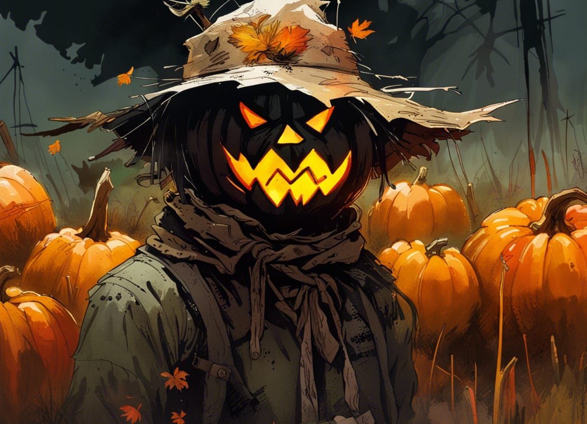 The Pumpkin Patch Prowler: V3 - AI Generated Artwork - NightCafe Creator