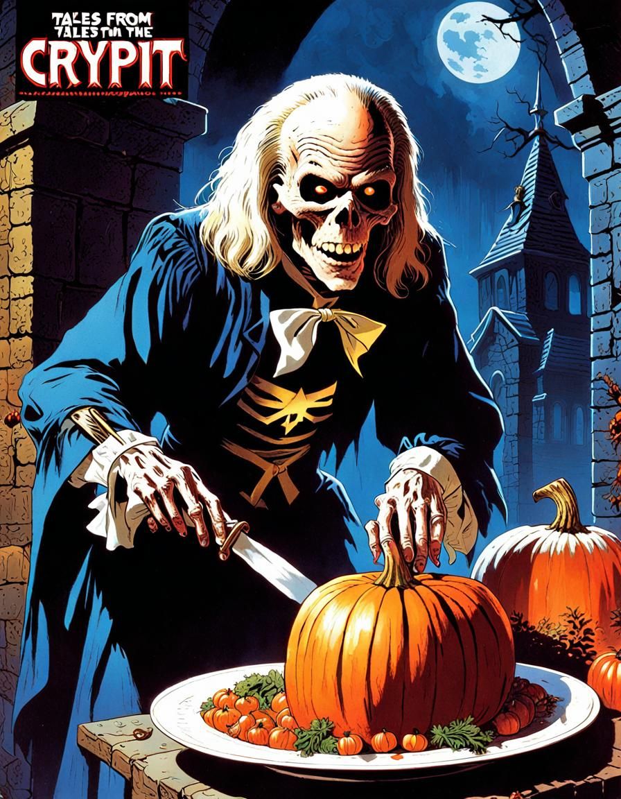 (vintage "TALES FROM THE CRYPT" magazine cover:1.6), Cryptkeeper's ...